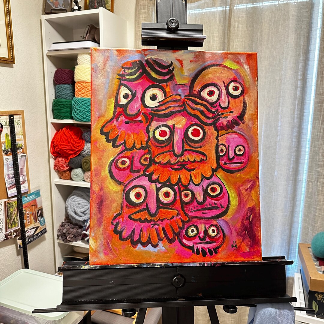 The Beardly Boys (20" X 16" Acrylic Painting on Canvas) - Etsy