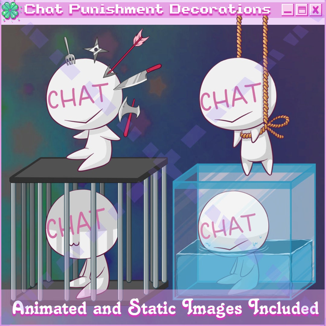 Stream Chat Punishment Streamer Avatar Icons - Animated and PNG Bundle ...