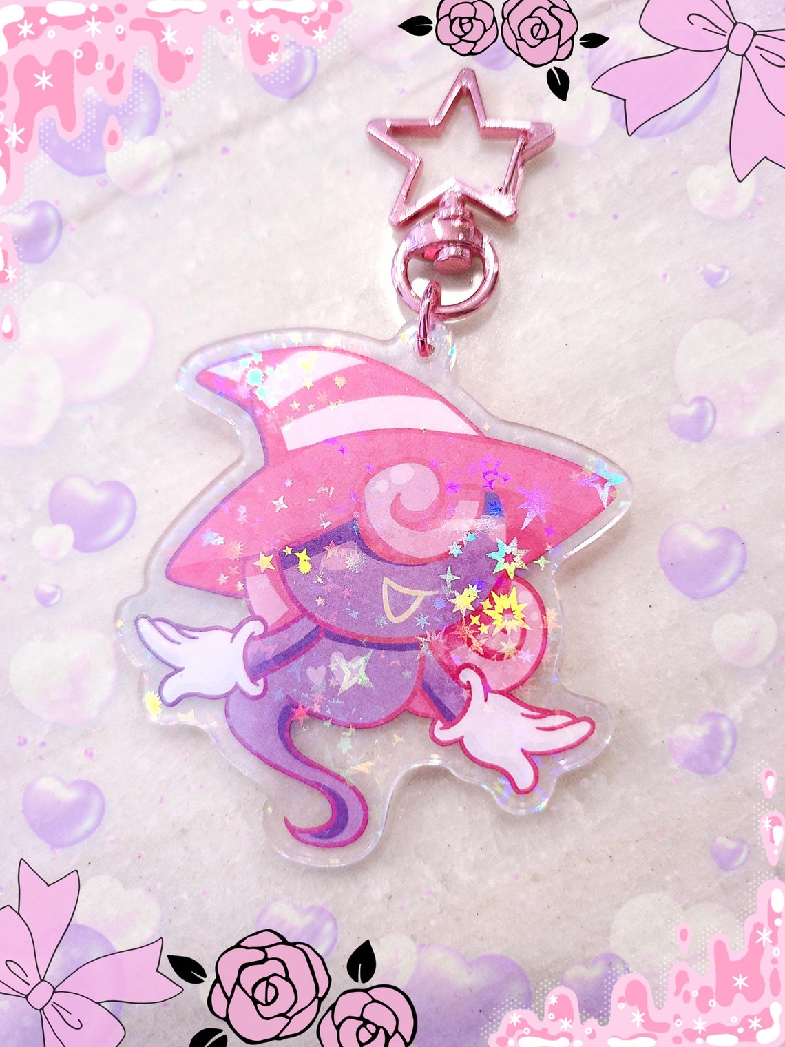 Vivian Keychain 2.5" Holographic – Paper Mario - Cute Purple Witch ...