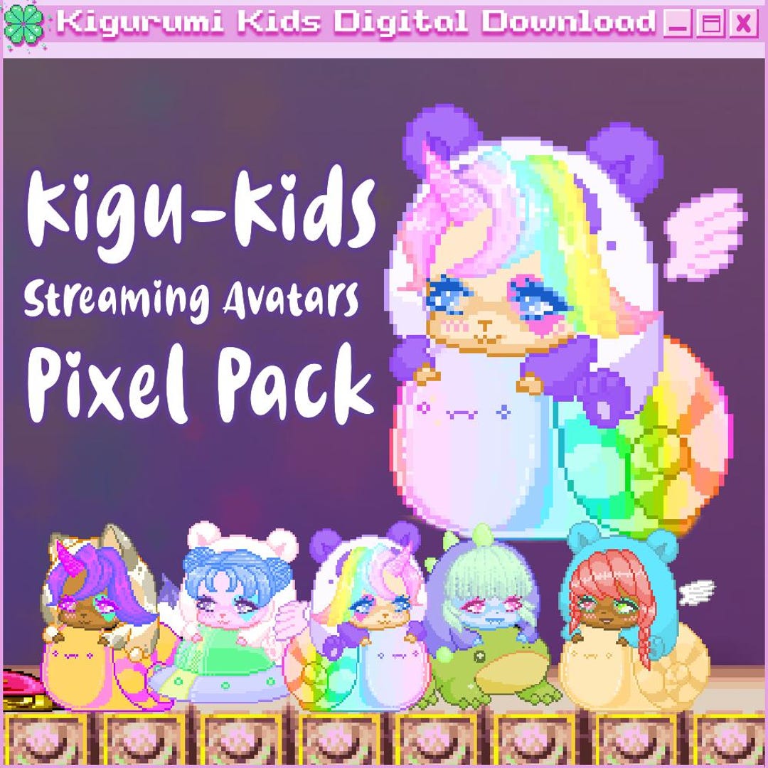 Kigurumi Kids Streaming Avatars Pixel MEGA Pack - Cute - Etsy