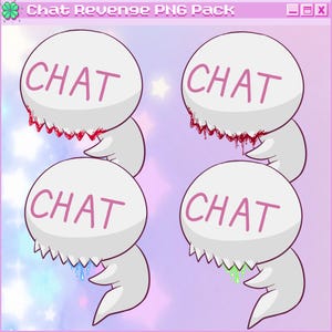 Stream Chat REVENGE - Streamer Avatar PNG Mascot Bundle for Twitch or ...