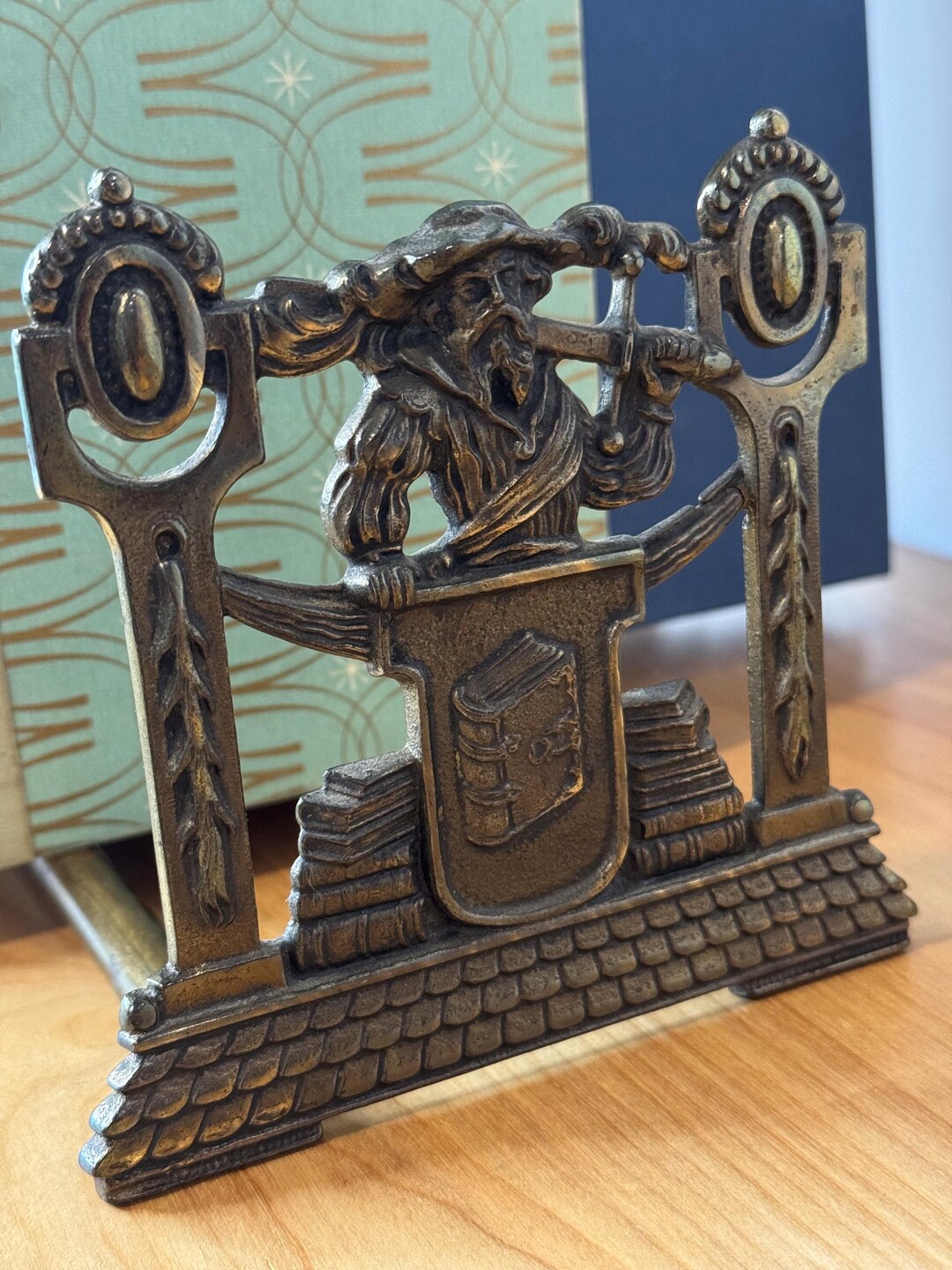 Antique Sliding Brass Bookends / USA History Vibes / Art Nouveau ...