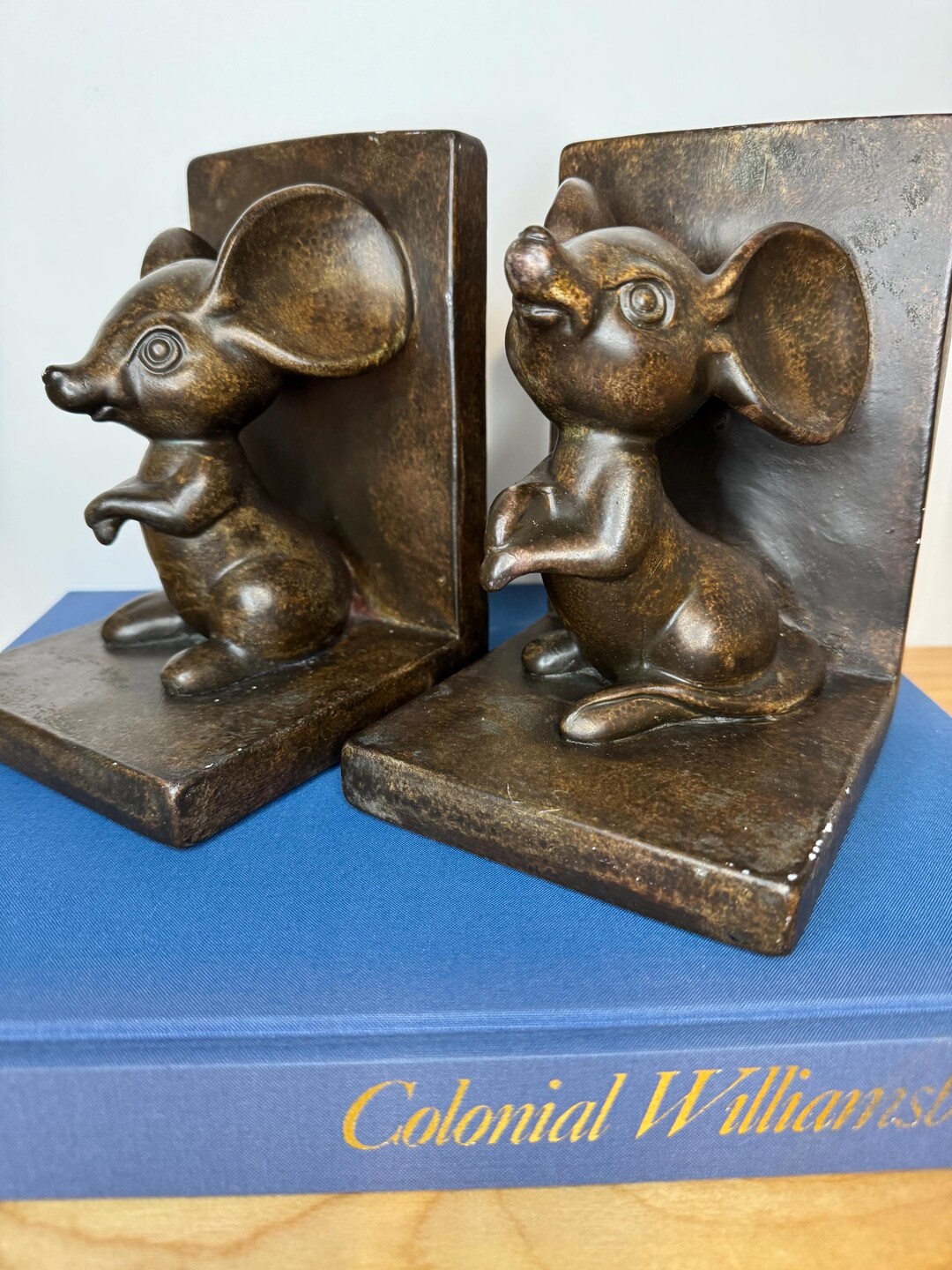 Vintage MCM Mice Bookends - Italian Mouse Puppet Topo Gigio - Artist ...