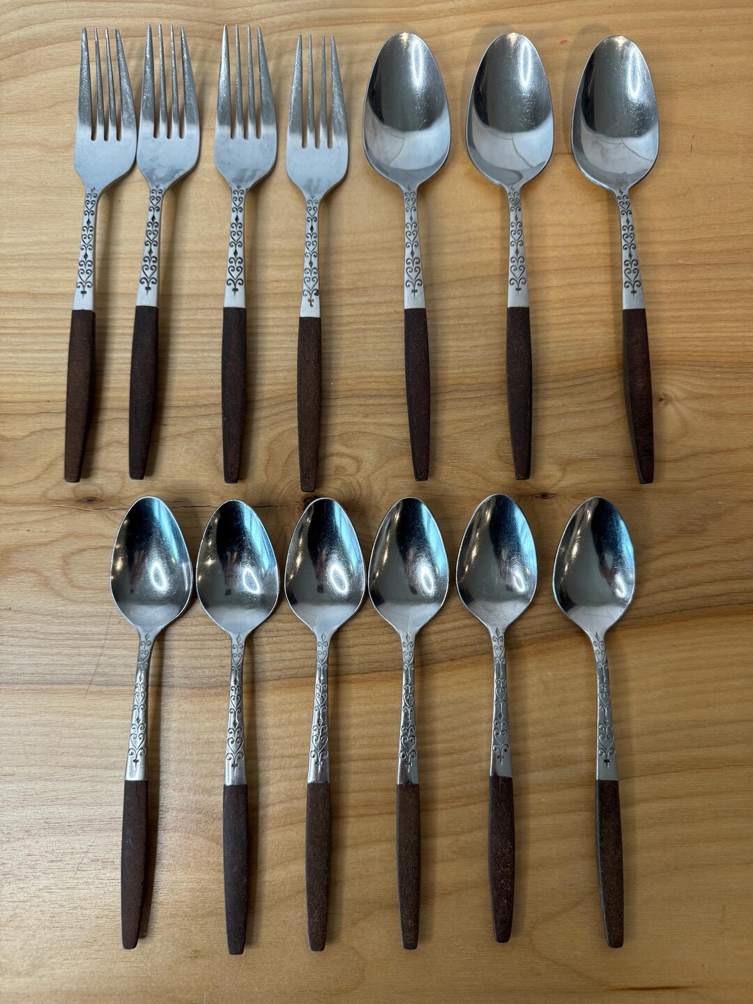 Interpur Vintage MCM Flatware Stainless Steel Made in Japan 70s Dinner ...