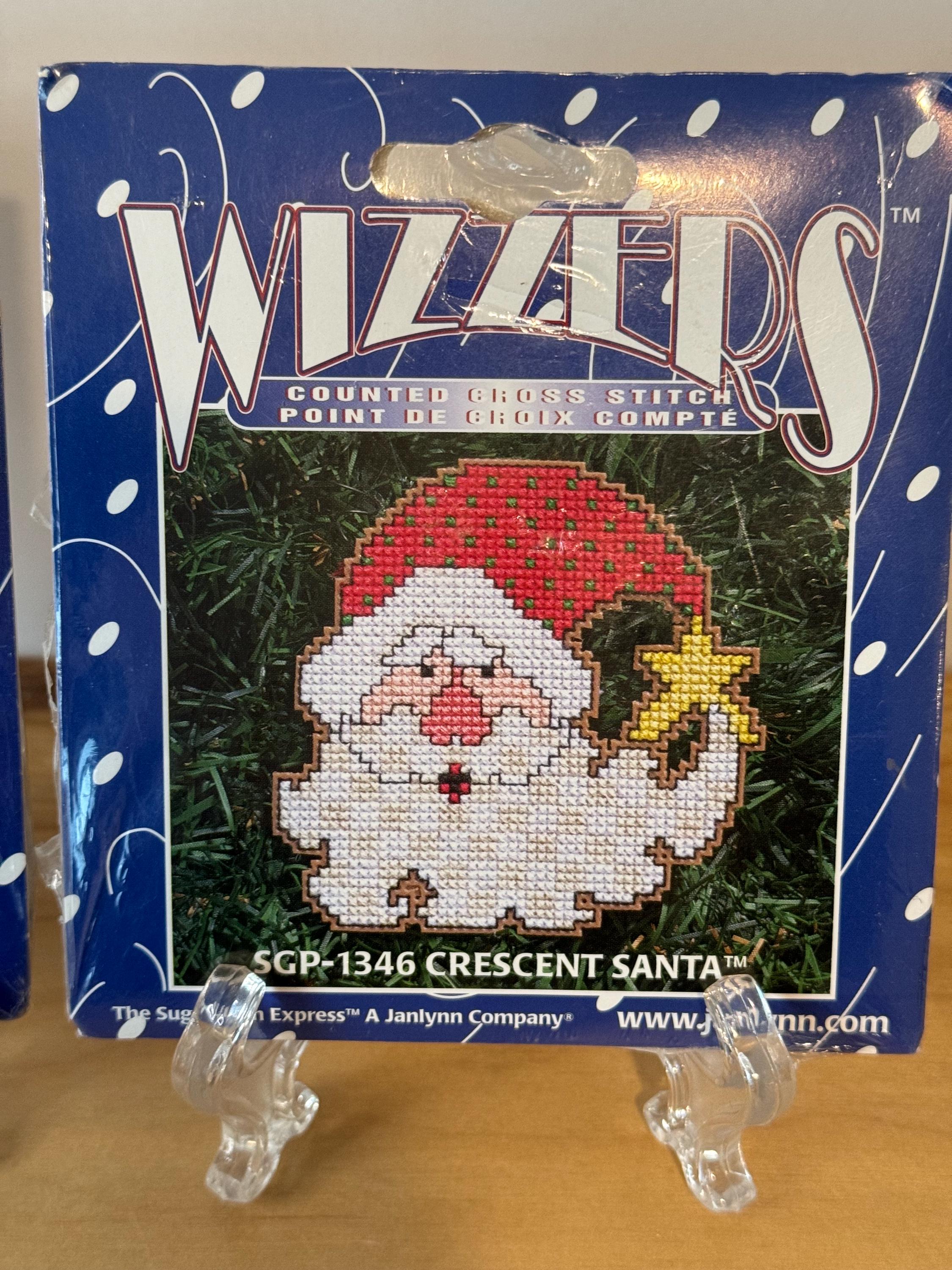 Pair of Christmas Cross Stitch Packets - Santa Cross Stitch - Wizzlers ...
