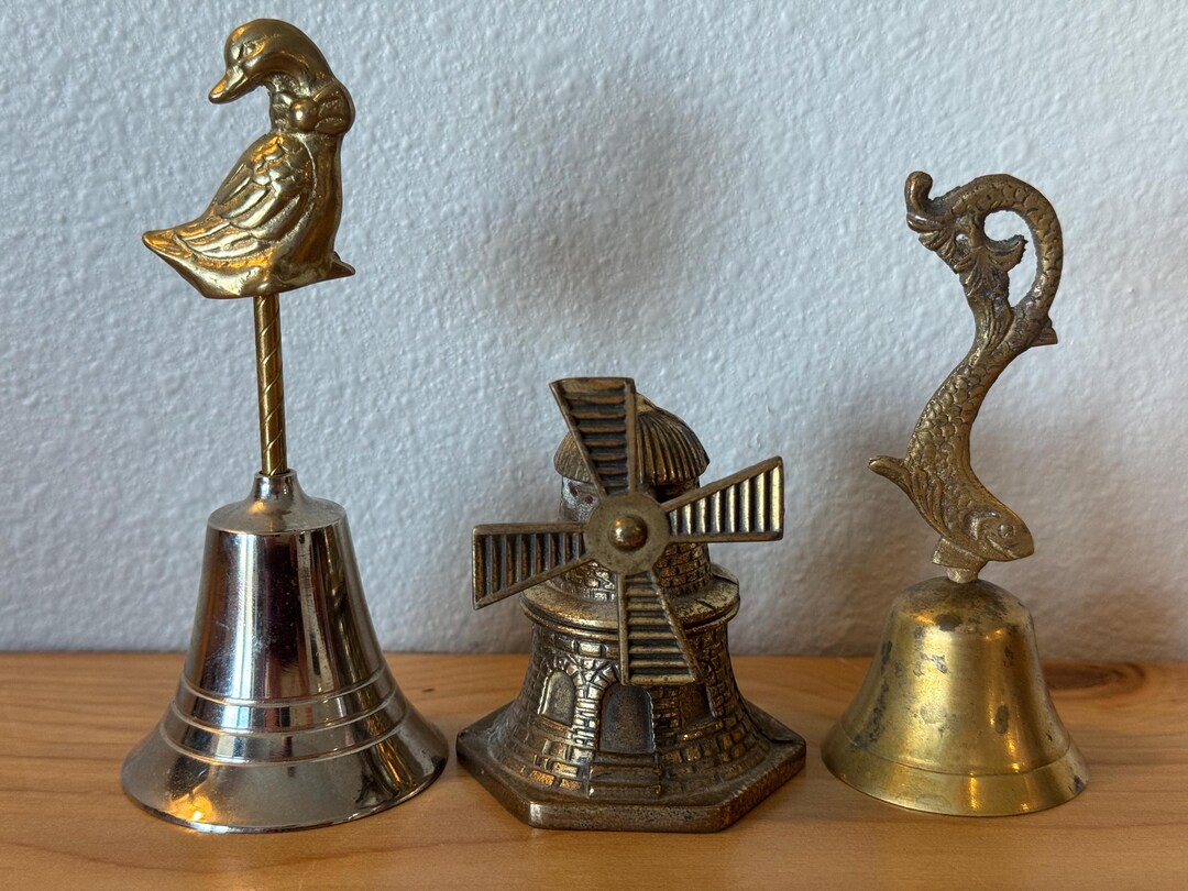 Brass Bells - Goose Bell / Dutch Windmill Bell / Brass Koi Fish Bell - Etsy