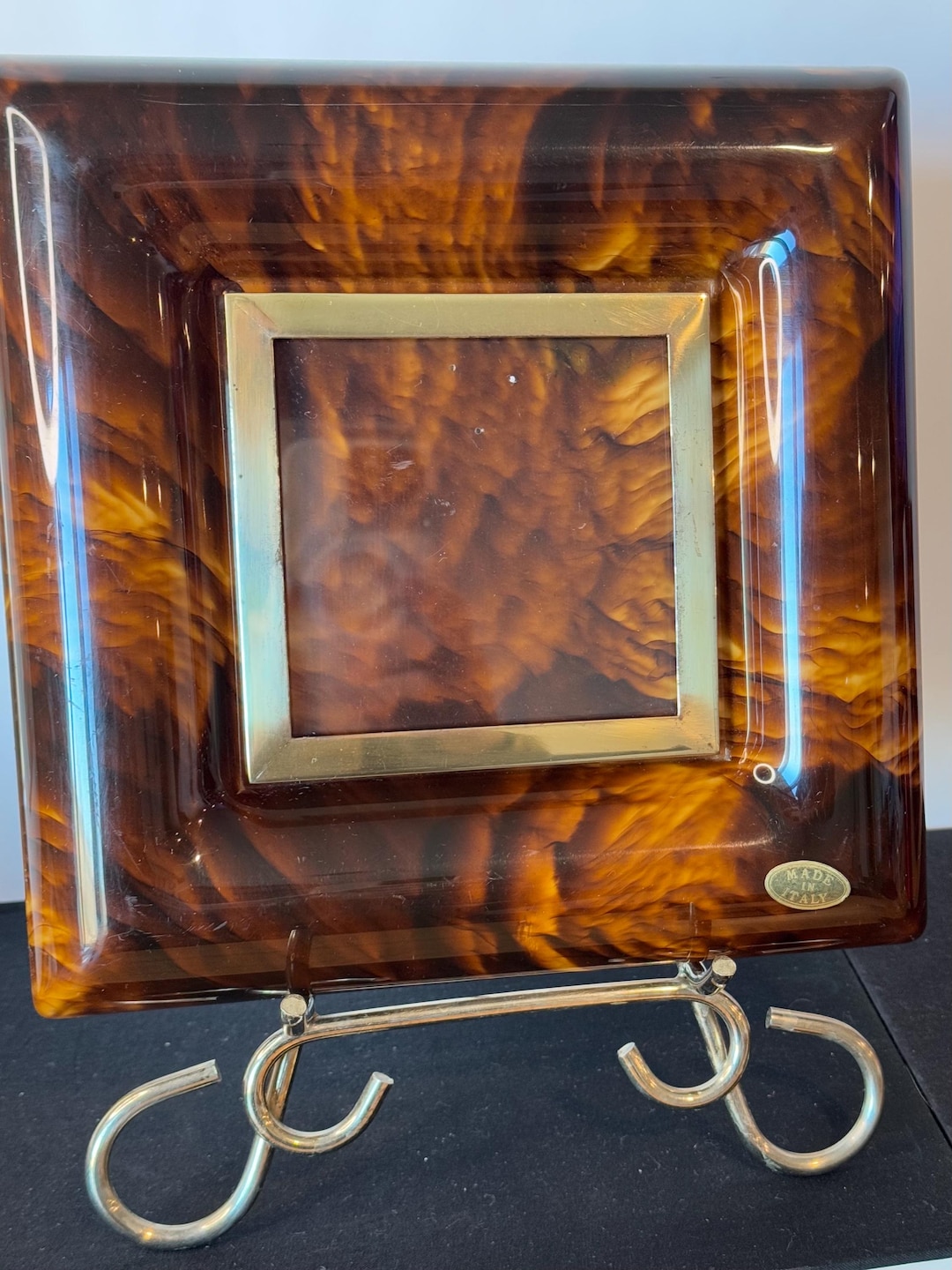 Vintage Italian Tortoise Lucite Frame Made in Italy MCM Tortoise Shell ...