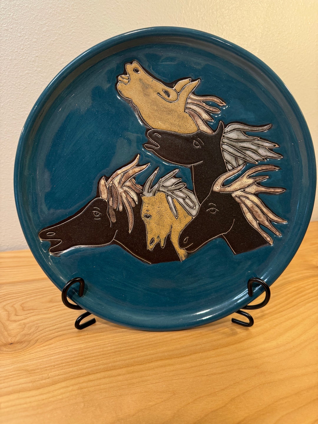 Beautiful 12" Handmade & Painted Horse Wall Plate - Western Cowboy ...