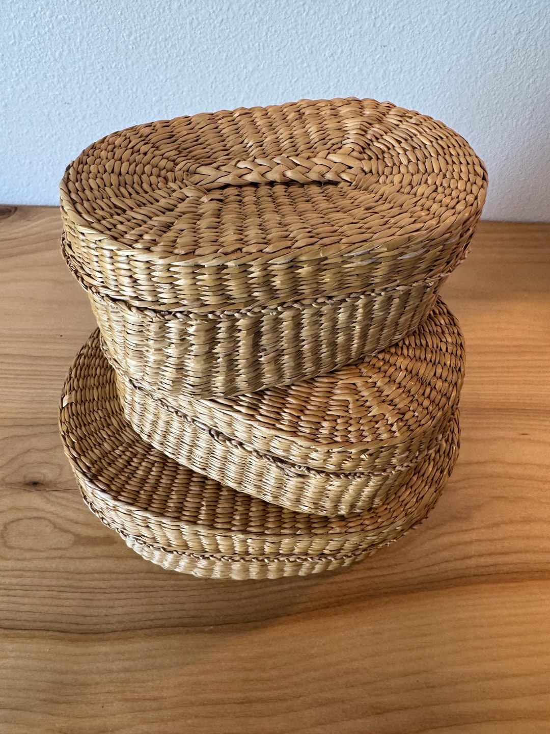 Vintage Nesting Sweetgrass Baskets - Natural Sweet Grass Baskets - Etsy