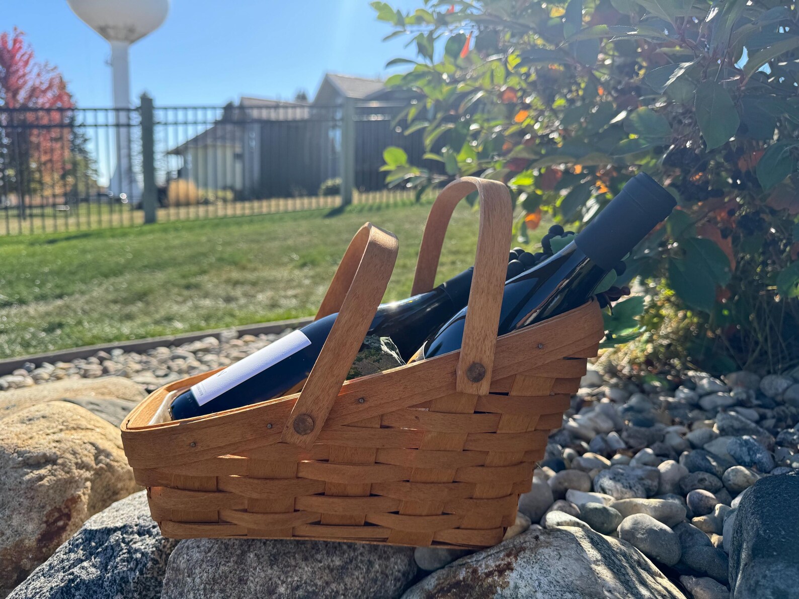 90s Longaberger Angled Vegetable Basket W/ Handles & Liner - Low to ...
