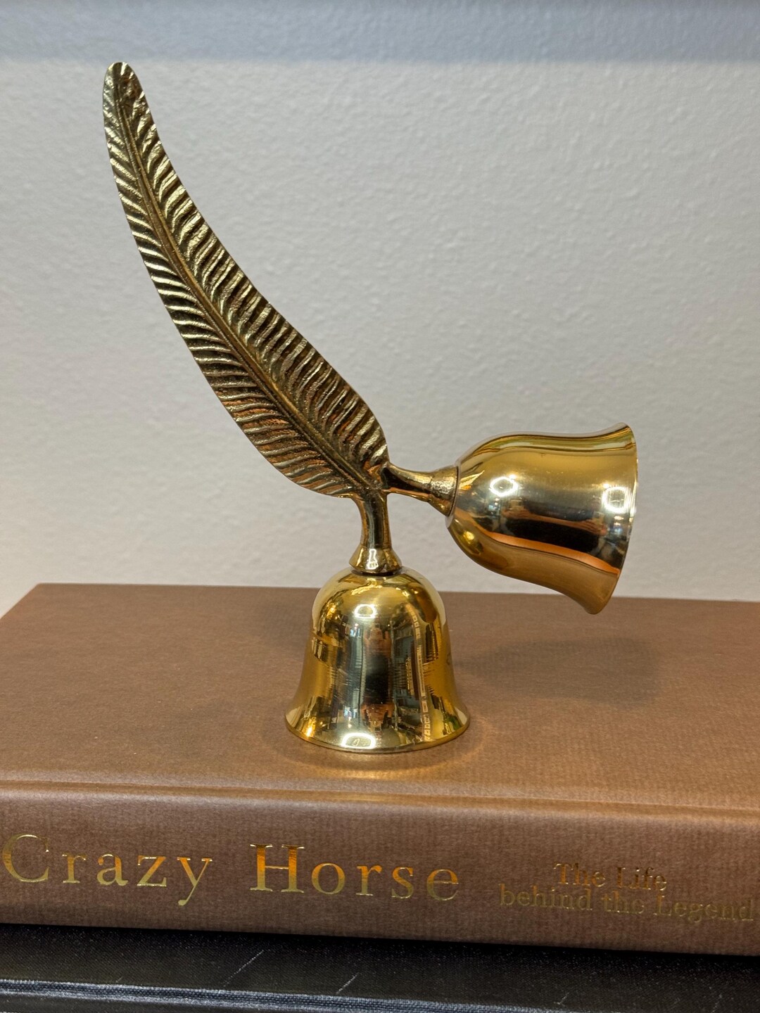 Vintage Brass Double Feather Bell | Double Leaf Bell | Harry Potter - Etsy