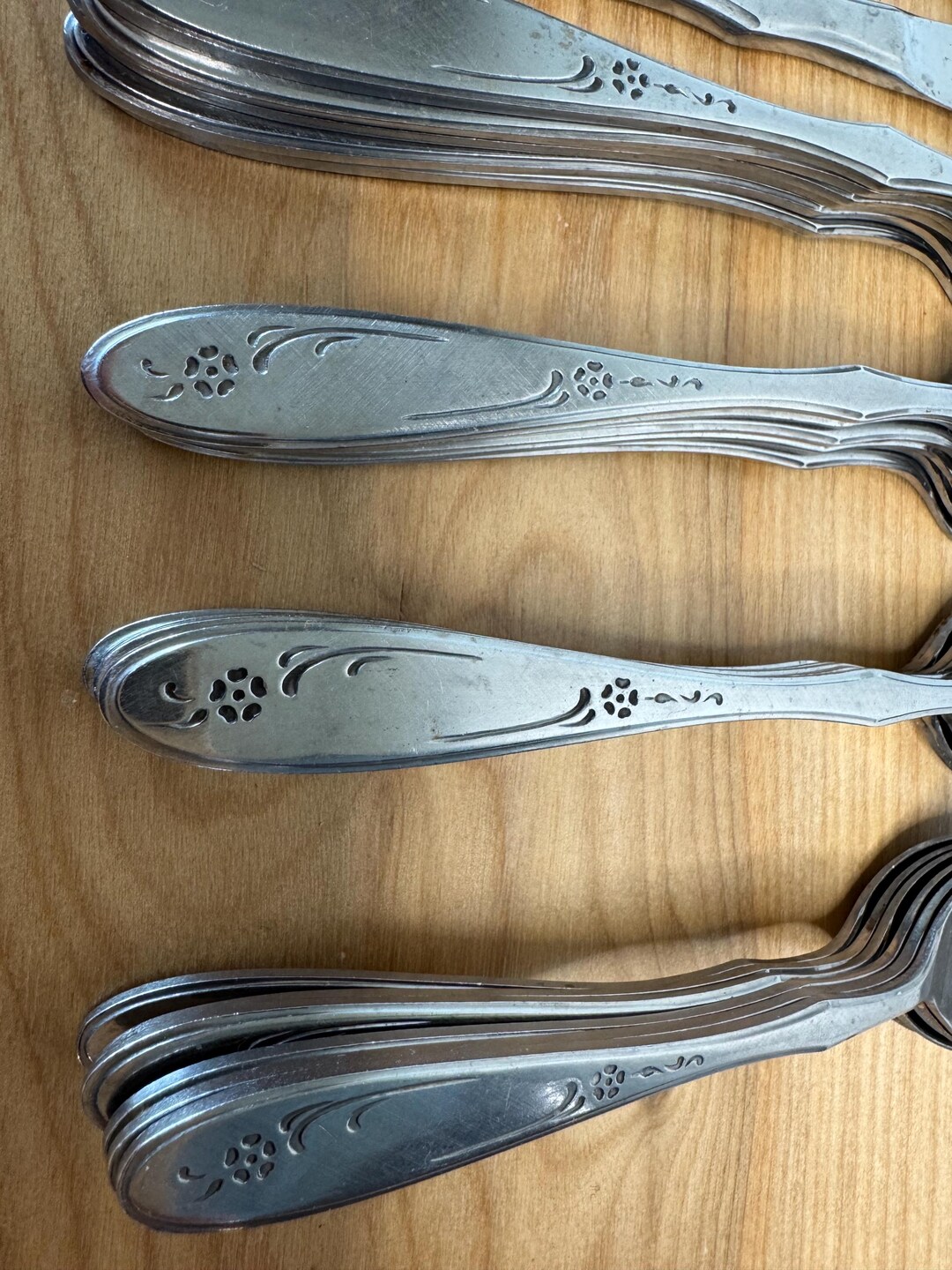 MCM Flatware - Set of 6 Vintage Sea Pearl Rogers Co Stainless Steel ...