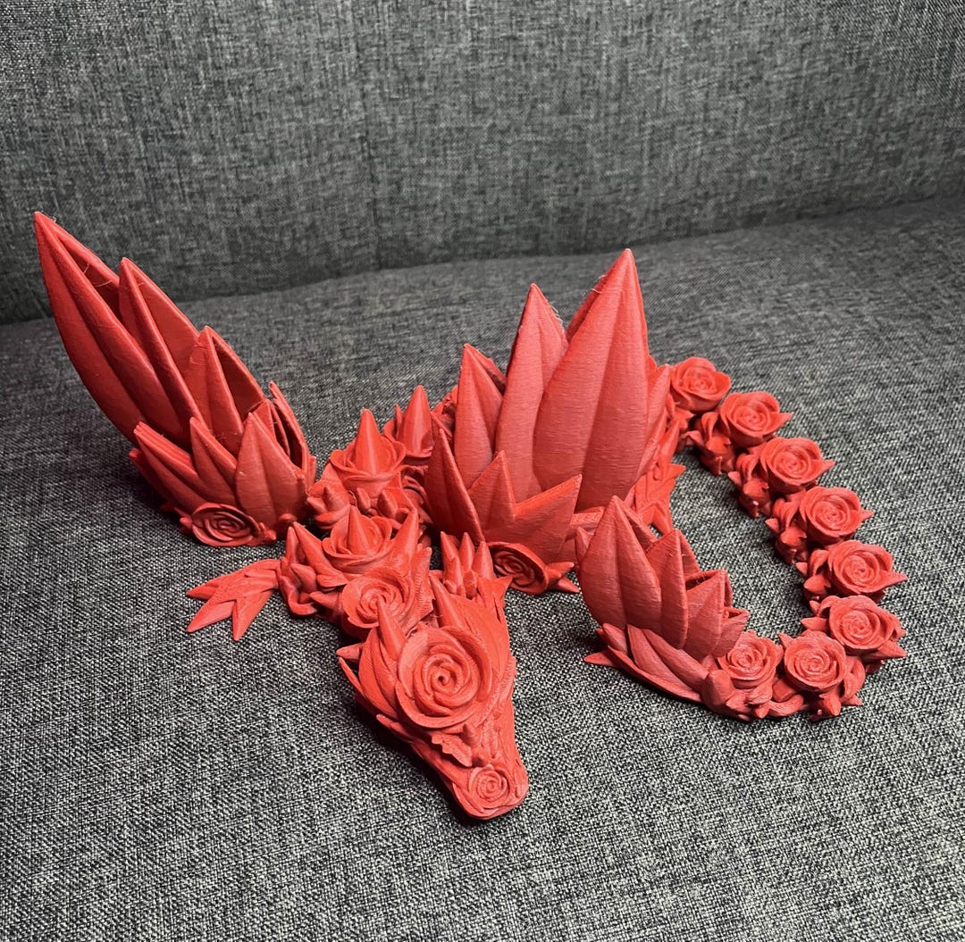 Articulated Rosewing Dragon 3D Printed Stim/fidget Toys Tik Tok Dragons ...