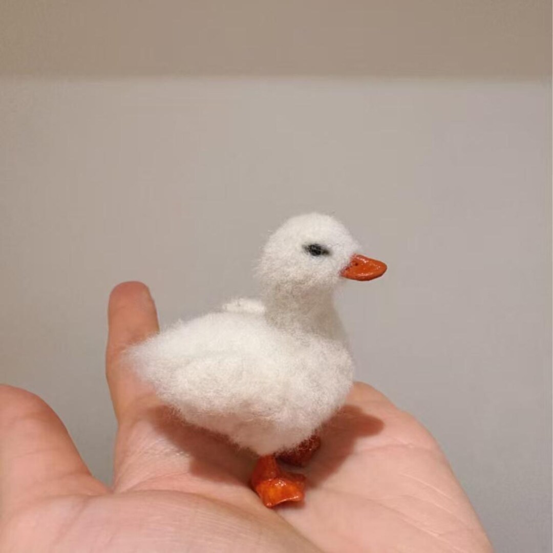 Needle Felted Duck, Handmade Felt Duck Figurine, Cute Felt Birds ...