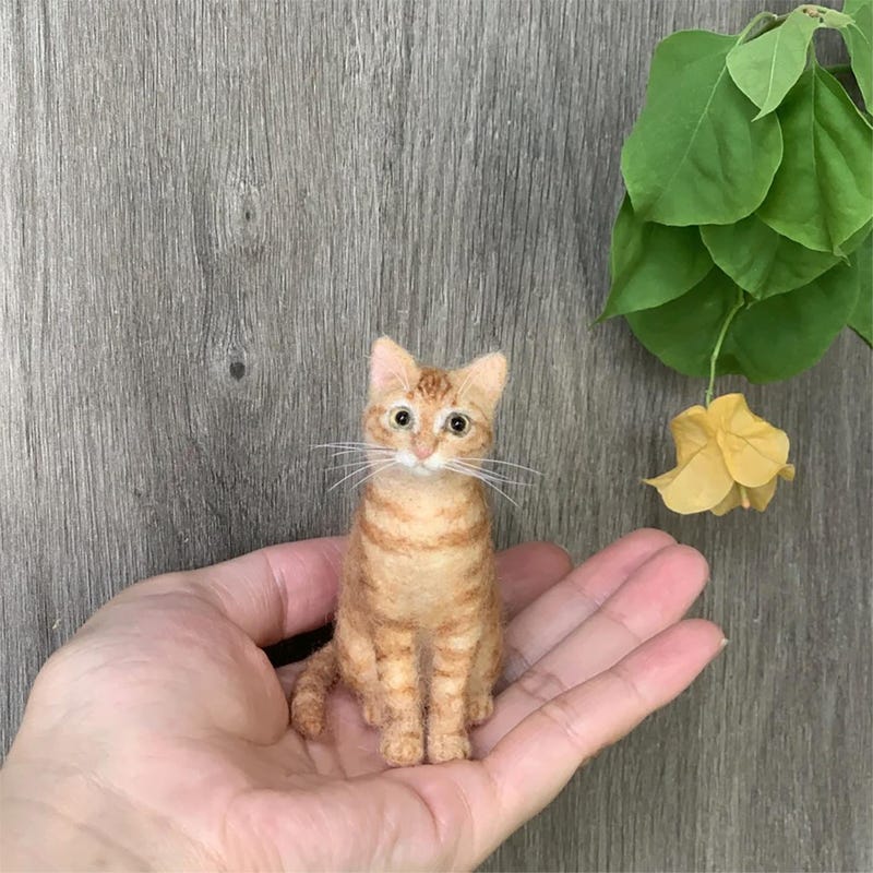 Orange Tabby Needle Felt - Etsy UK