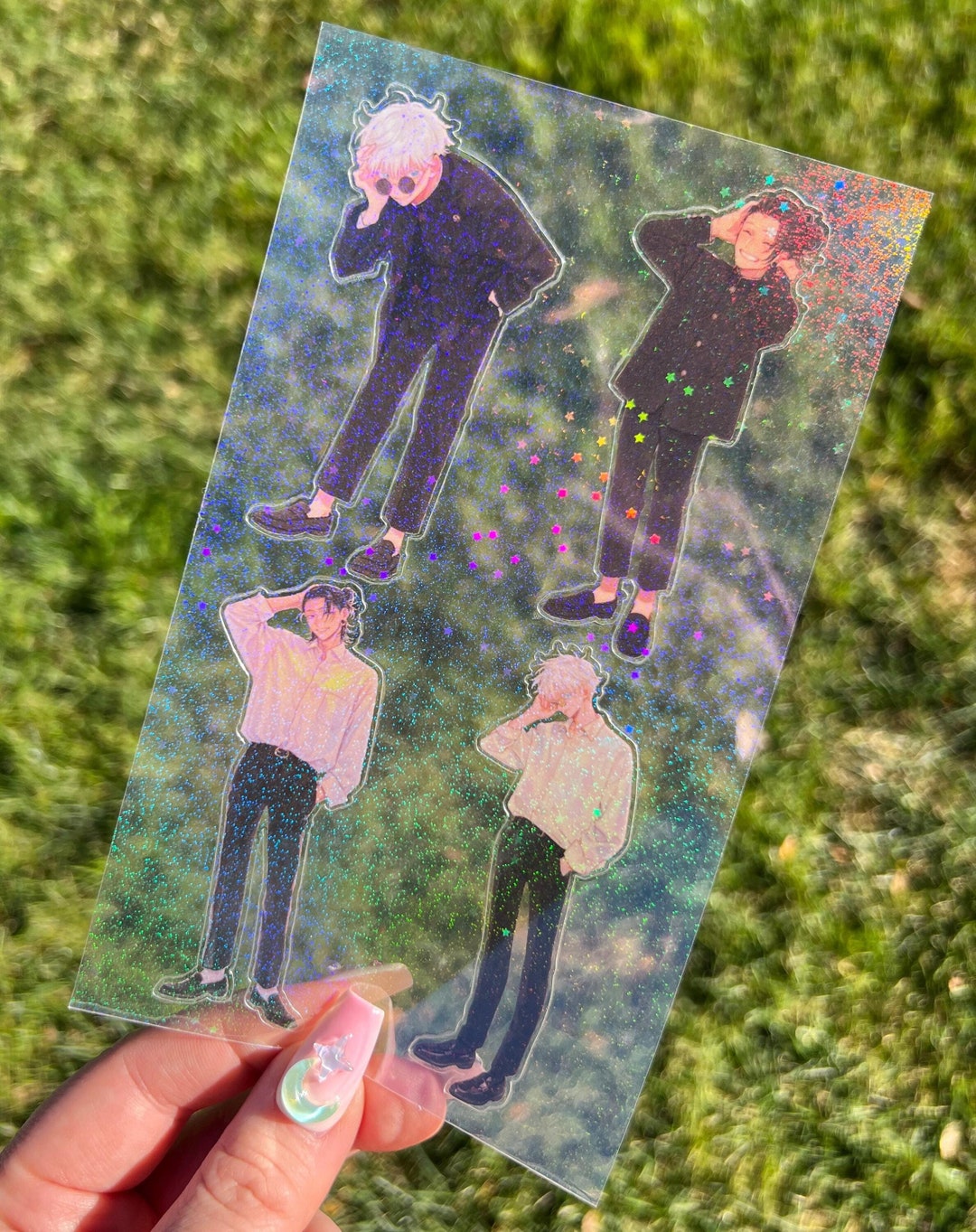 Satoru Gojo Suguru Geto Holographic Star Sticker Sheet - for Laptops ...