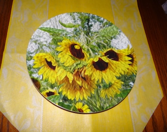 Sunflower plates | Etsy