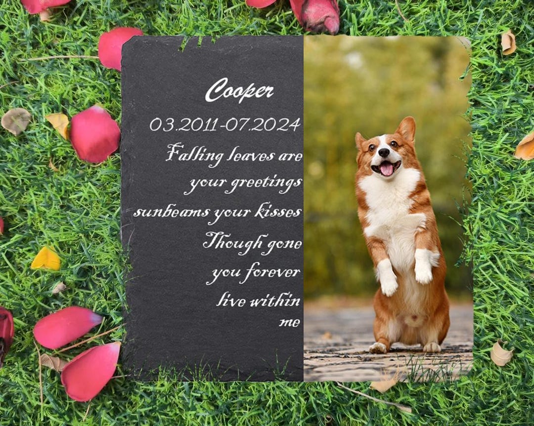 Pet Memorial Stone Custom Dog Memorial Personalized Slate Pet Memorial ...