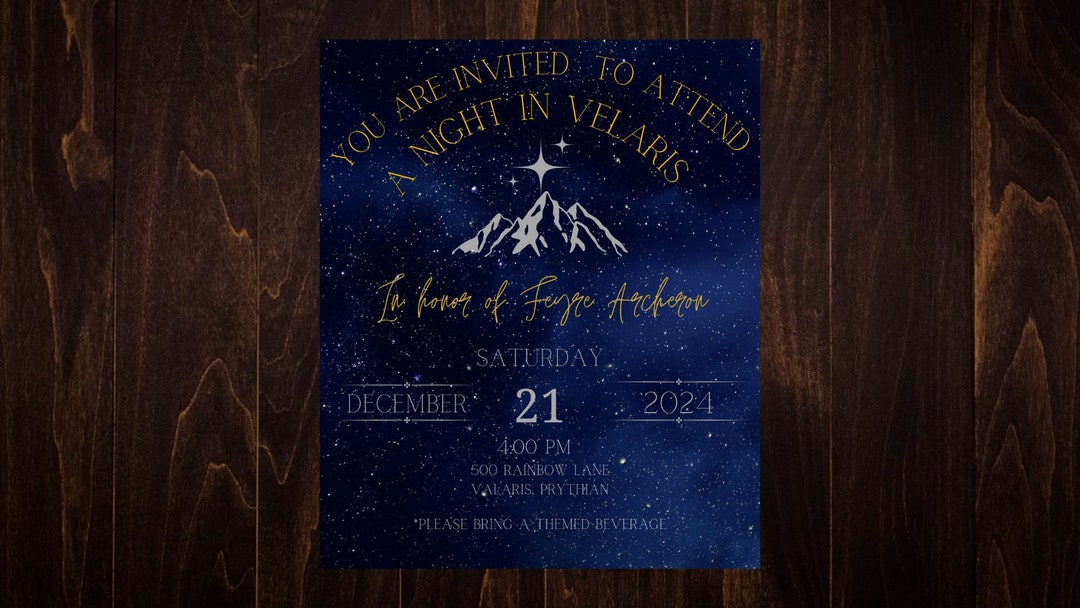 ACOTAR Invitation - Etsy