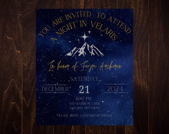 ACOTAR Night Court Birthday Invitation | Instant Download | Editable ...