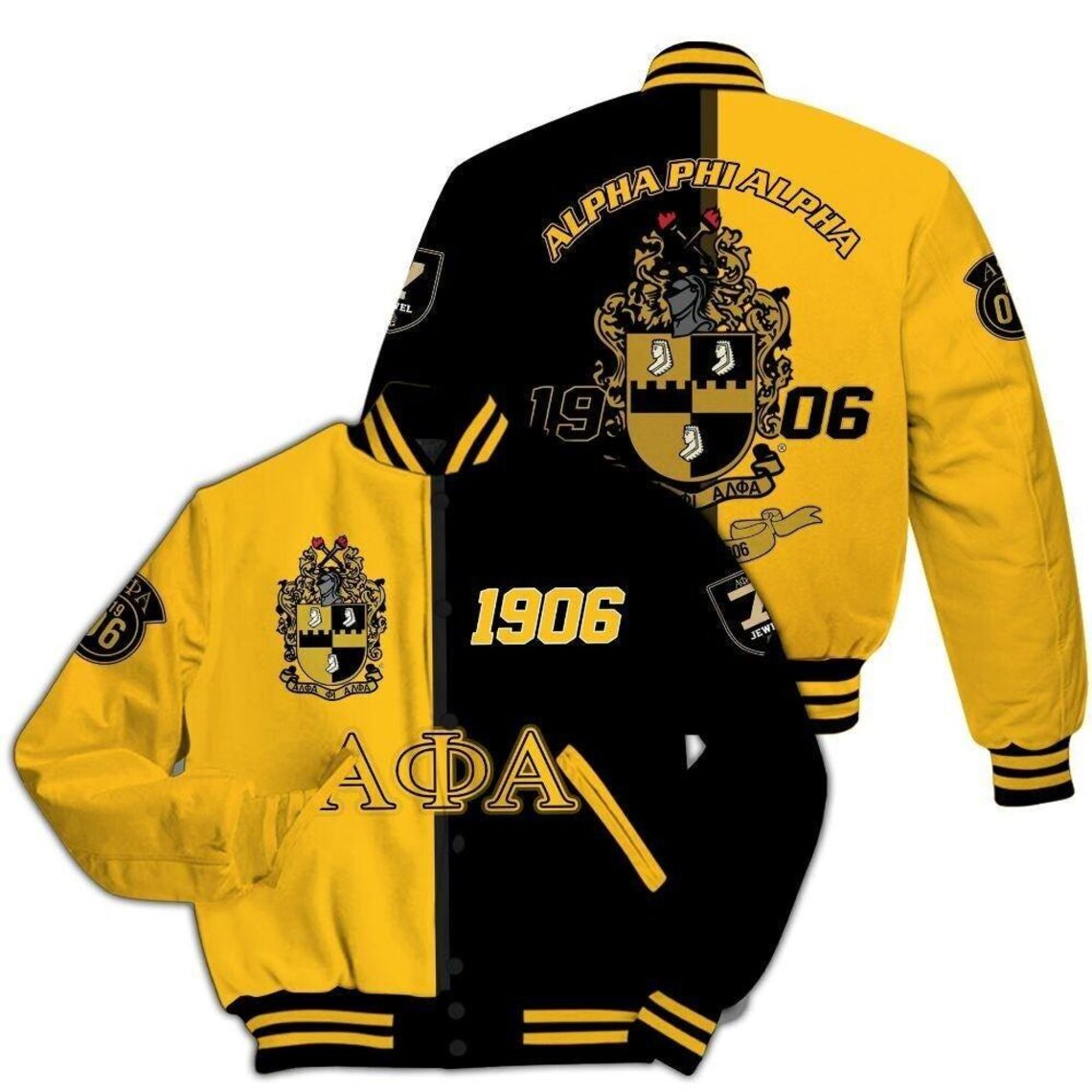 Alpha Phi Alpha Varsity Jacket Custom Chapter, Alphas Greek Letters ...