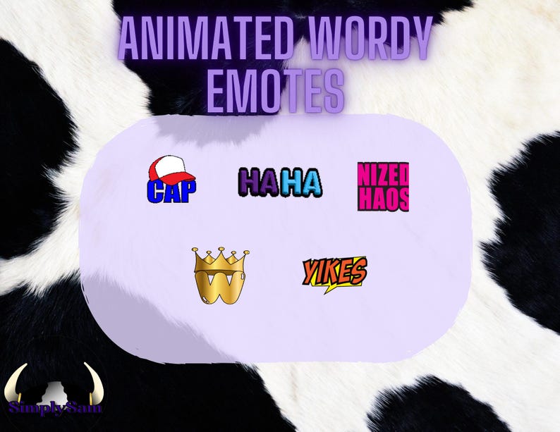 Animated Wordy Emotes - Etsy