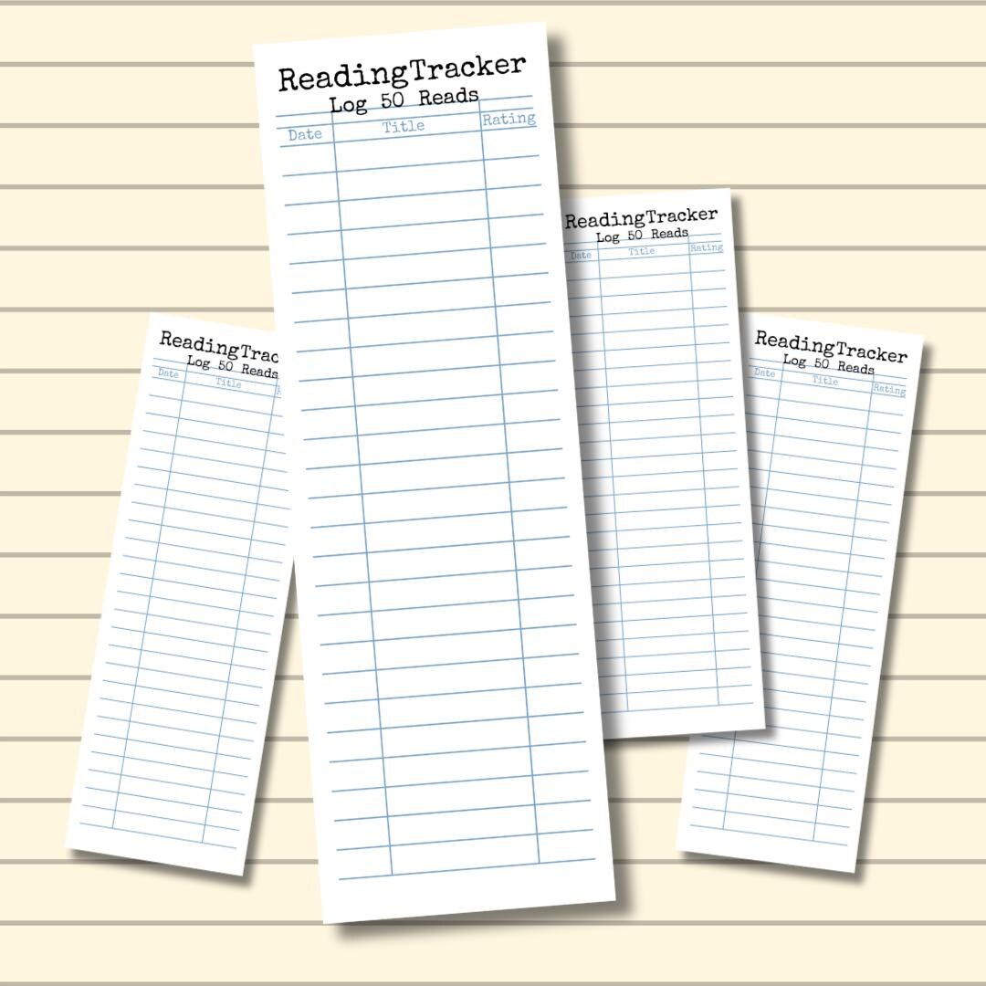 Printable Bookmark 90s Library Book Log - Etsy