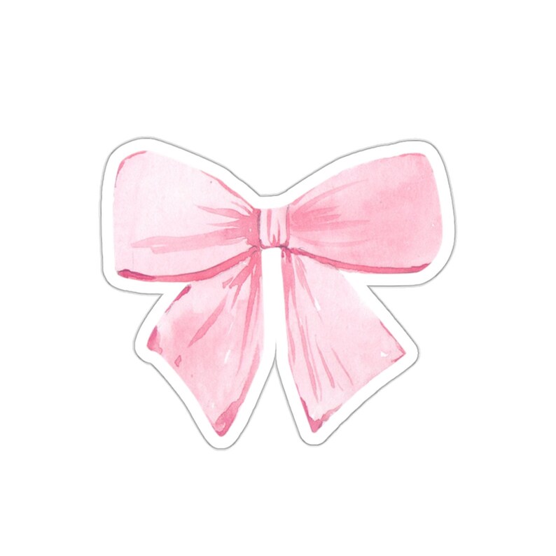 Pink Bow Sticker - Etsy
