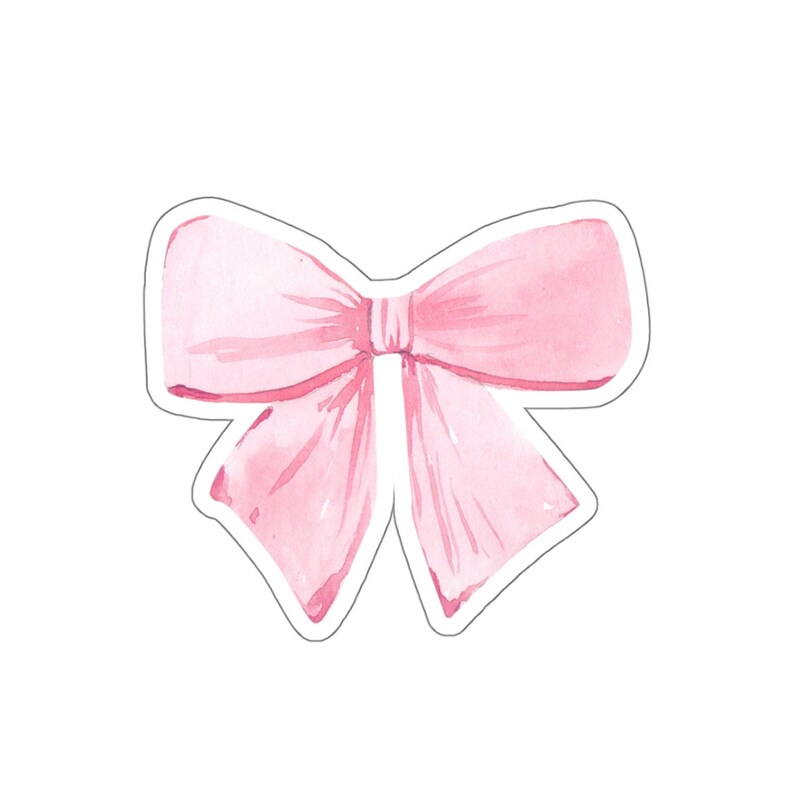 Pink Bow Sticker - Etsy