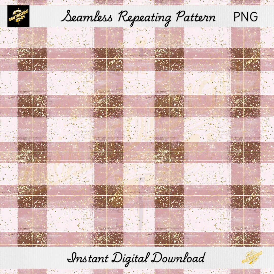 Pink Plaid Seamless Pattern, Tartan Digital Paper (PNG File) - Etsy