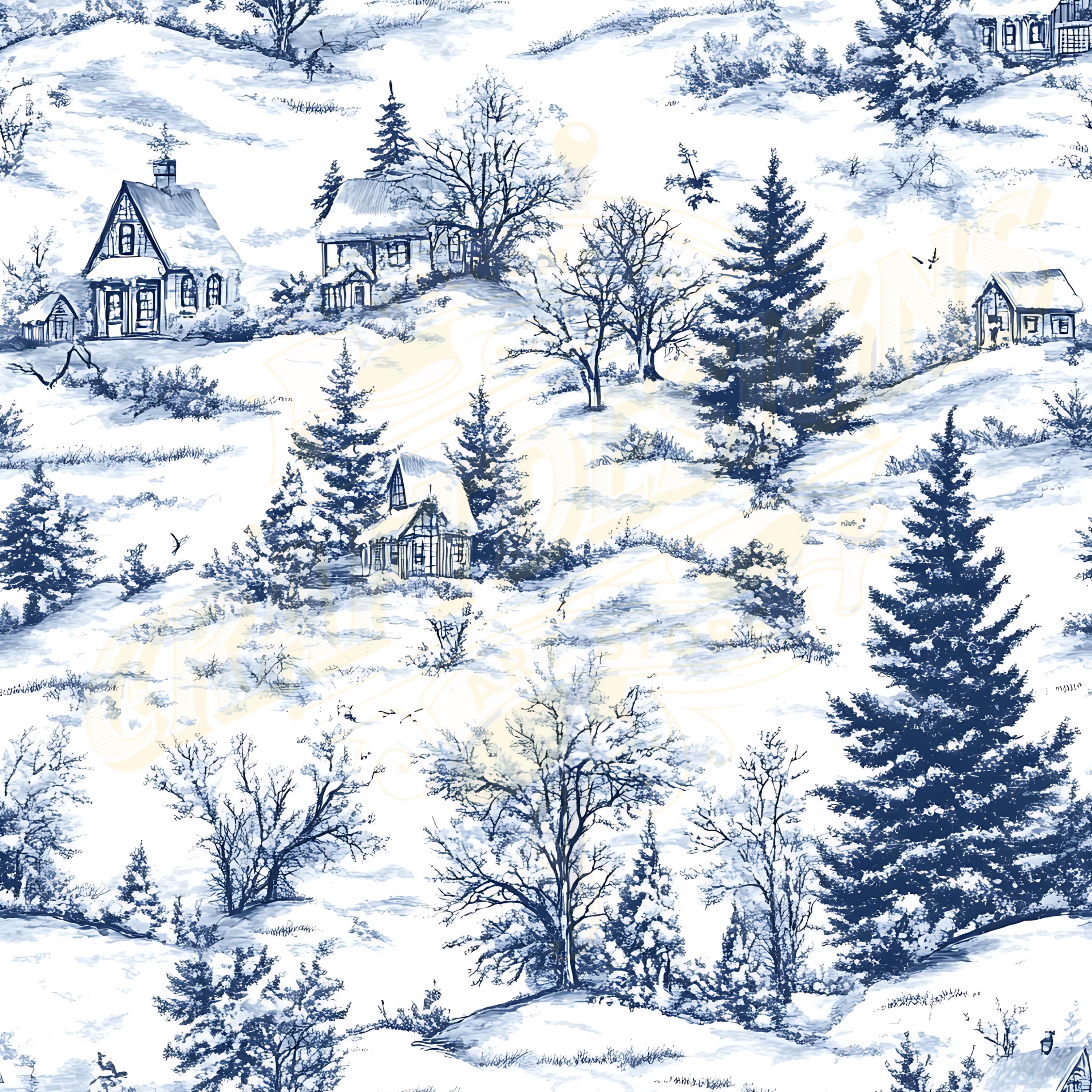 Whimsical Wonder: Seamless Christmas Toile Patterns for Tumbler Designs ...