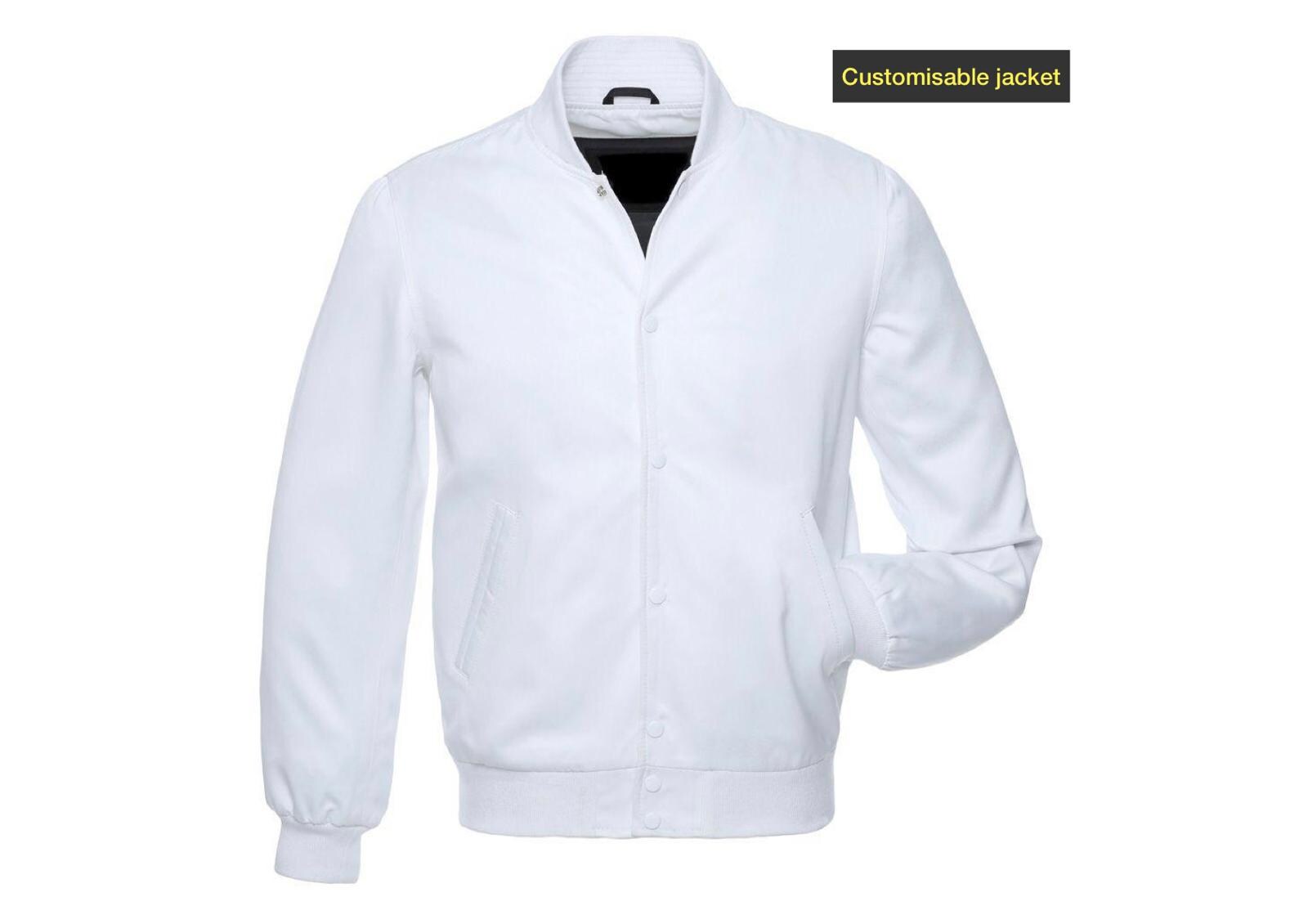 Custom Solid Satin Varsity Jacket personalized Bomber Satin Jacket Men ...