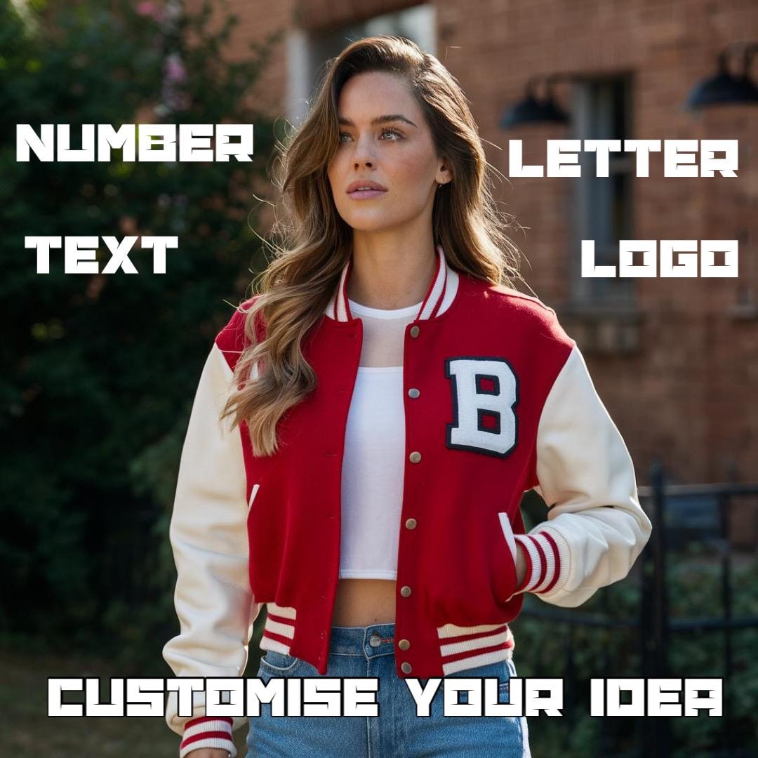 WOMEN CROPPED JACKET| Crop Varsity Jacket| Customizable Letterman ...