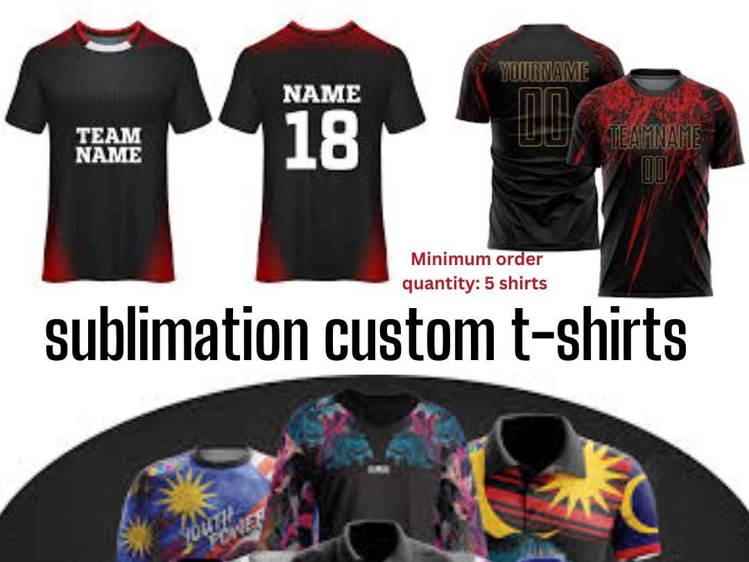 Custom Sublimation T-shirts | Free Mockup | Premium Fabric & Vibrant ...