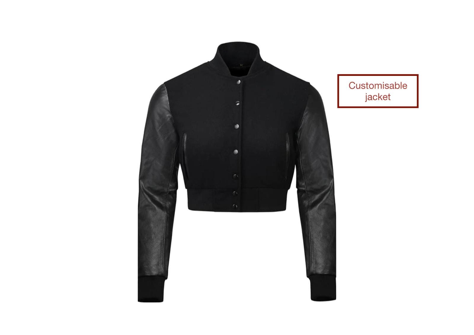 WOMEN CROPPED JACKET| Crop Varsity Jacket| Customizable Letterman ...