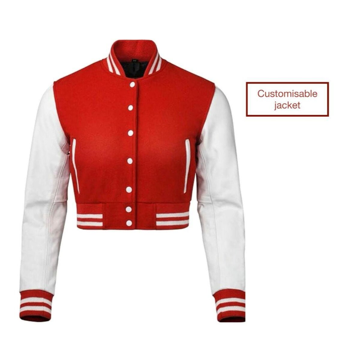 WOMEN CROPPED JACKET| Crop Varsity Jacket| Customizable Letterman ...