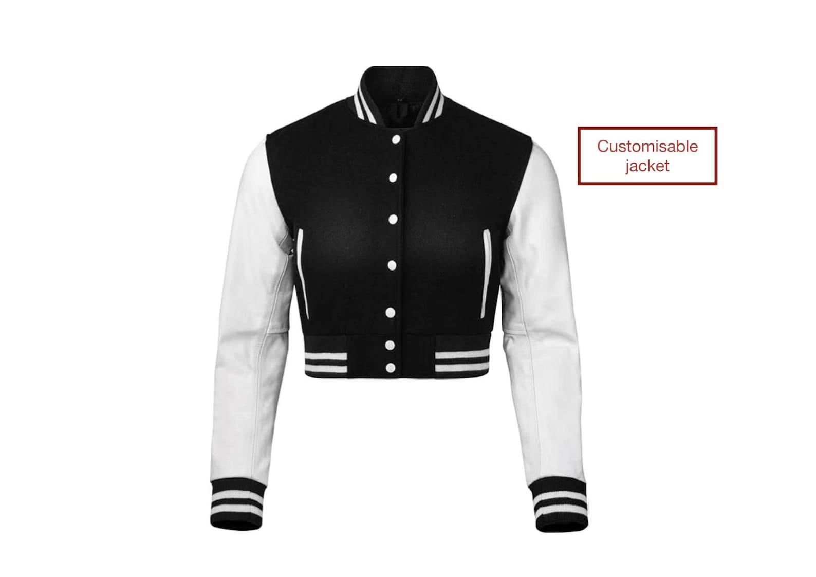 WOMEN CROPPED JACKET| Crop Varsity Jacket| Customizable Letterman ...