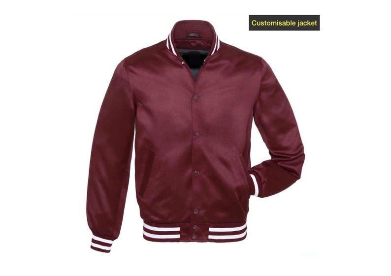 Custom Solid Satin Varsity Jacket |personalized Bomber Satin Jacket ...
