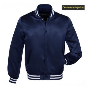 Custom Solid Satin Varsity Jacket |personalized Bomber Satin Jacket ...