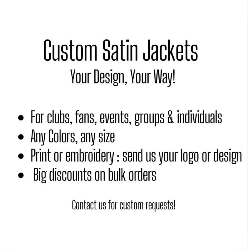 Custom Solid Satin Varsity Jacket |personalized Bomber Satin Jacket ...