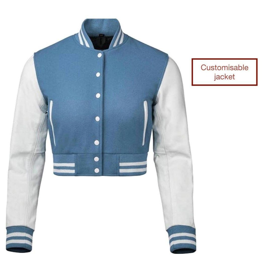 WOMEN CROPPED JACKET| Crop Varsity Jacket| Customizable Letterman ...