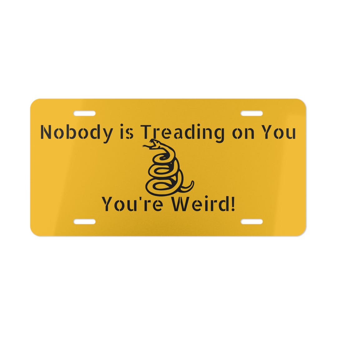 You Are Weird Vanity Plate, Funny License Plate, Unique Auto Tag ...