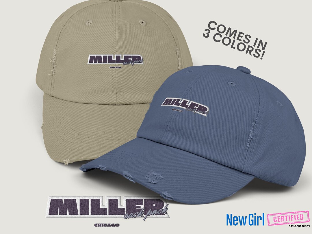 Miller Sack Pack Hat - New Girl Inspired Distressed Dad Hat, Vintage ...