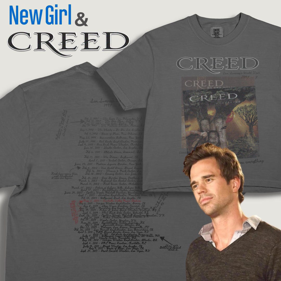 Vintage Creed Tour T-shirt | Creed Shirt Inspired by New Girl’s Dr. Sam Sweeney | 90s Rock Band ...