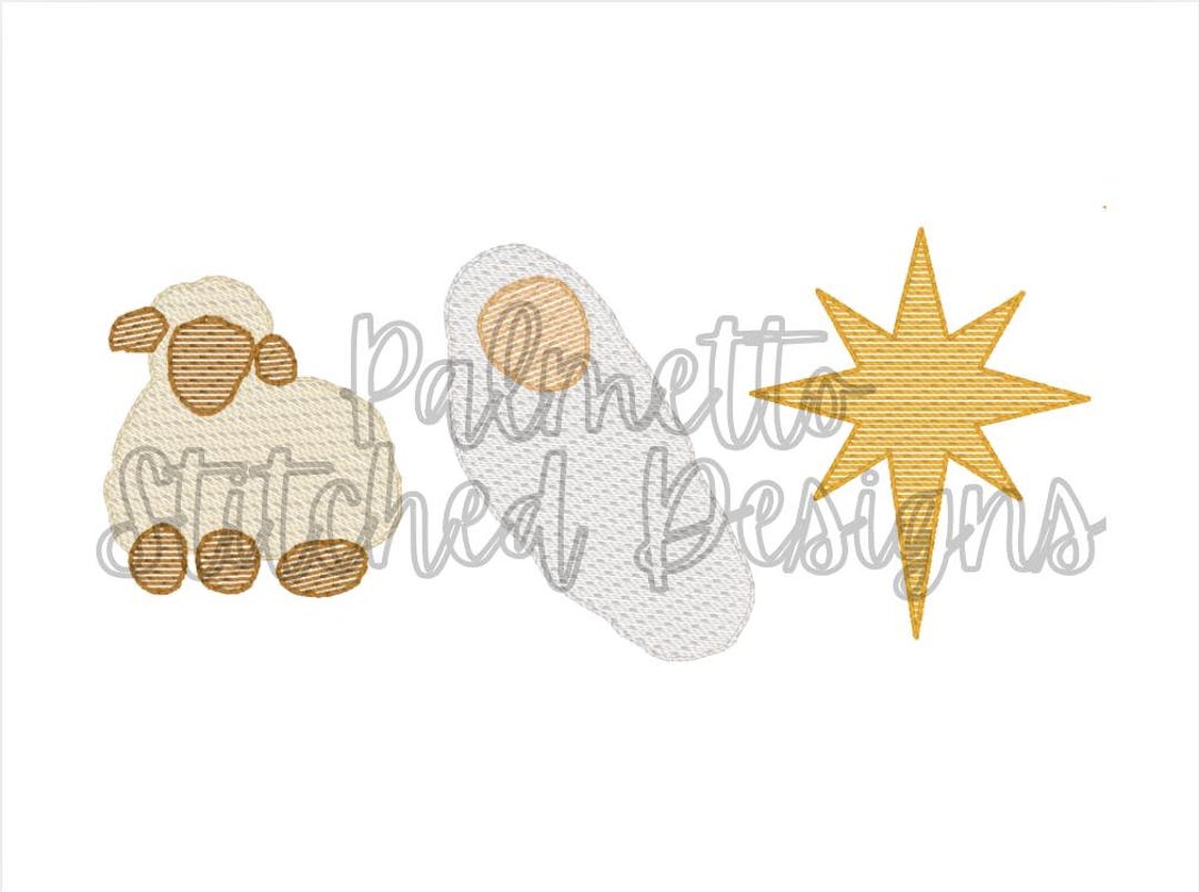 Jesus Embroidery Design, Nativity Embroidery File, Christmas Machine ...
