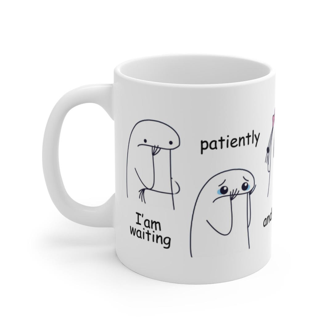 Coffee Time Flork Mug - Floral Design, Tea Cup, Drinkware, Kitchen ...