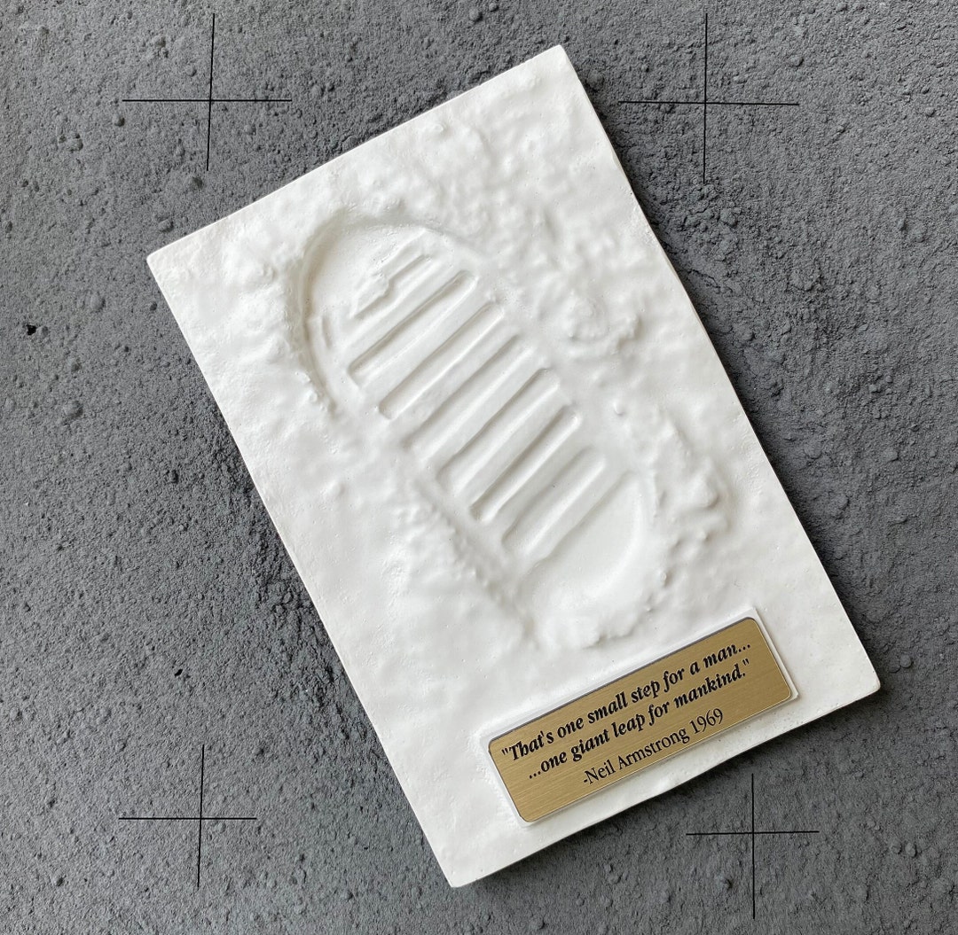 Neil Armstrong Footprint Ceramic Cast, Moon Landing Souvenir, Space ...