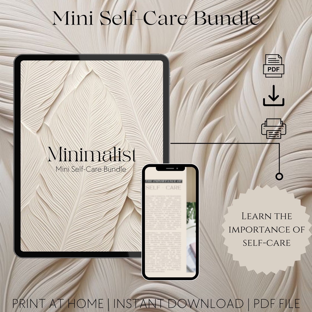 Mini Self-care Bundle Self-care Journal Self-care Planner Minimalist ...