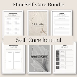 Mini Self-care Bundle Self-care Journal Self-care Planner Minimalist ...