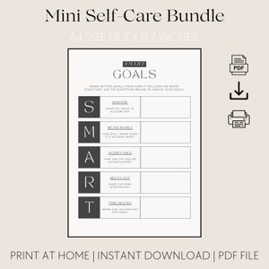 Mini Self-care Bundle Self-care Journal Self-care Planner Minimalist ...
